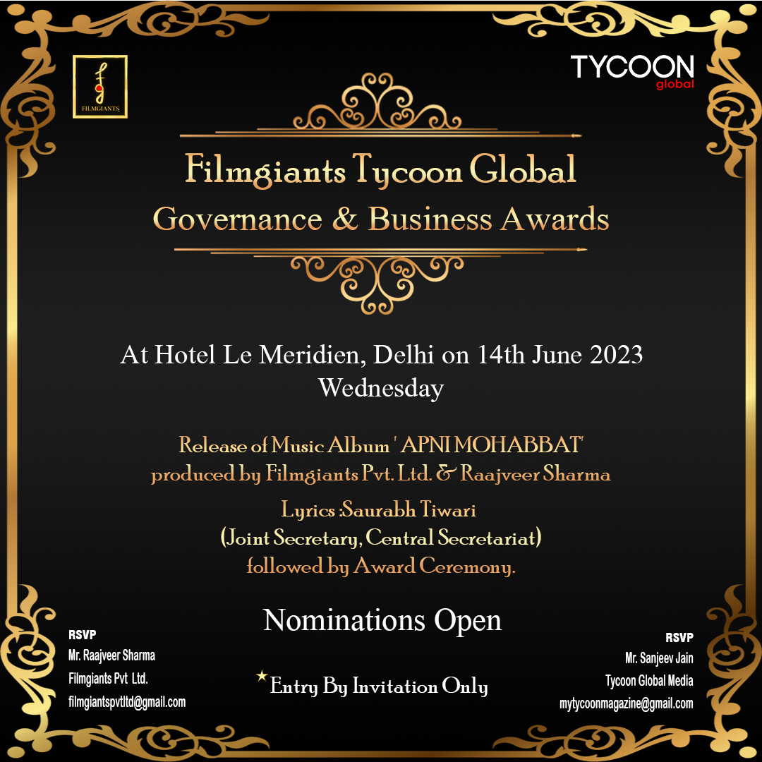 Filmgiants Tycoon Global Governance & Business Awards 2023 - Tycoon ...